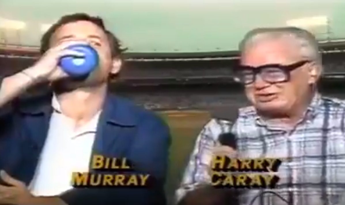On This Date: Bill Murray & Legendary Broadcaster Harry Caray Crack A ...