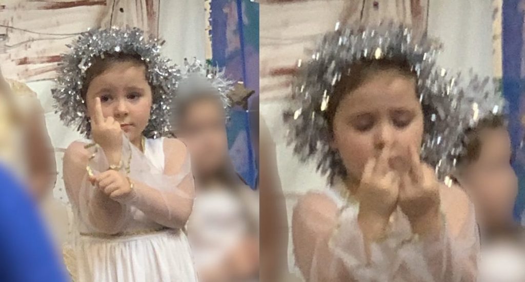 Little Girl Hilariously Throws Double Middle Fingers To The Audience ...