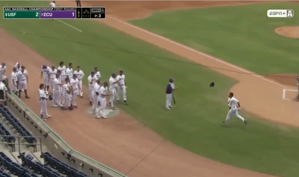 College Baseball Player Ejected For Hot Dog Celly Following Teammate’s ...