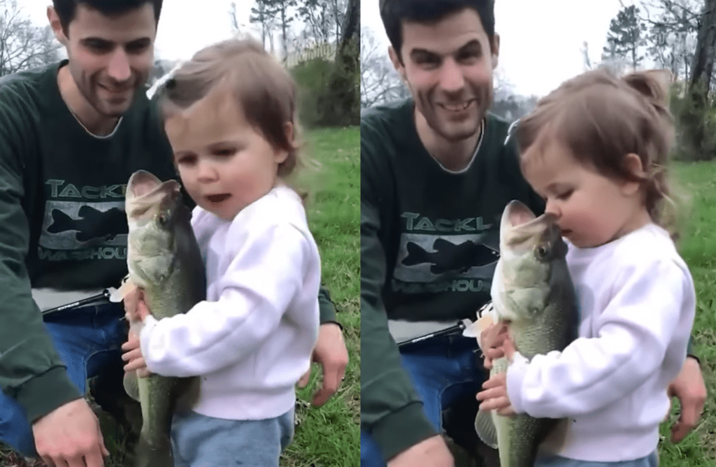 Adorable Little Girl Hilariously Comforts Fish After She Catches It ...