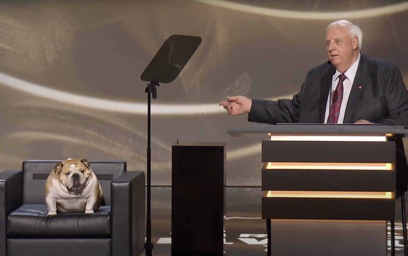 West Virginia Governor Jim Justice’s Bulldog, Babydog, Stole The Show ...