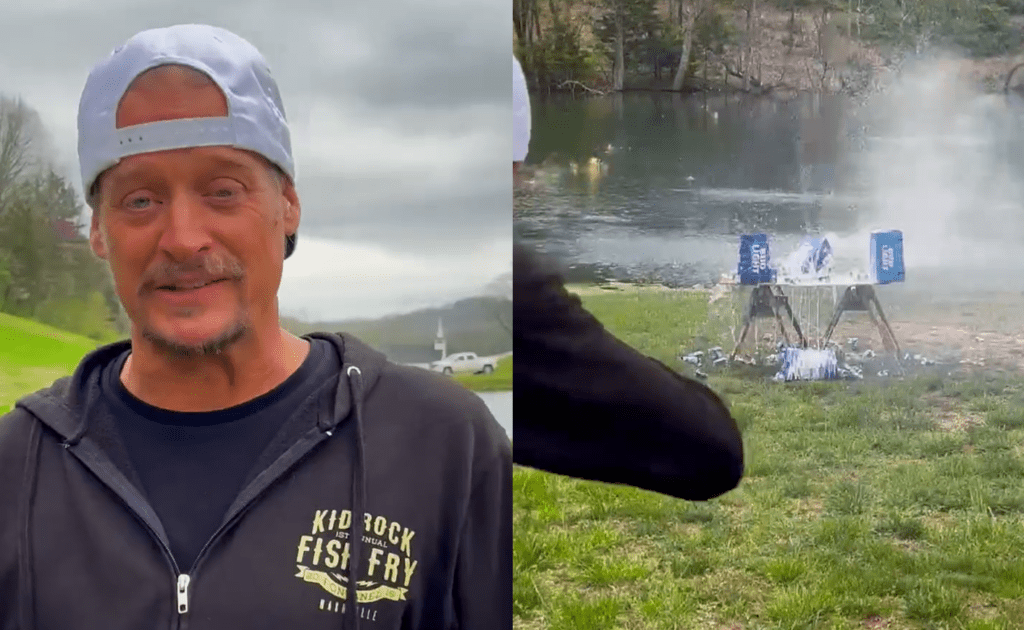Kid Rock Goes Viral Blasting A Bunch Of Bud Light Cases: “F*ck Bud ...