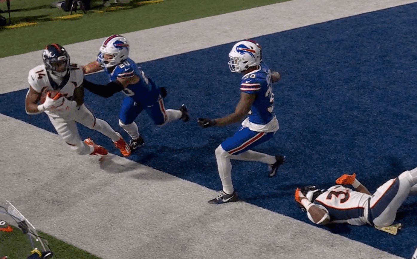 Broncos WR Courtland Sutton Silenced Bills Fans With The Sickest Toe ...