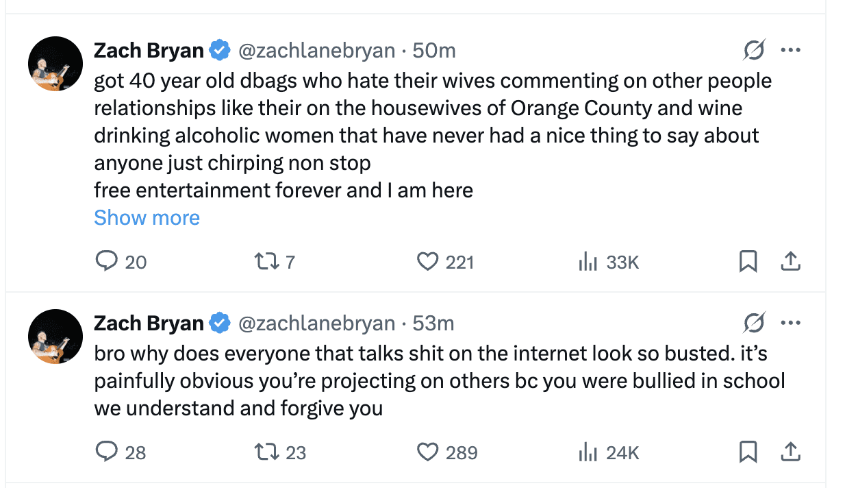 Zach Bryan Goes Off On Keyboard Warriors In Early Morning Rant ...