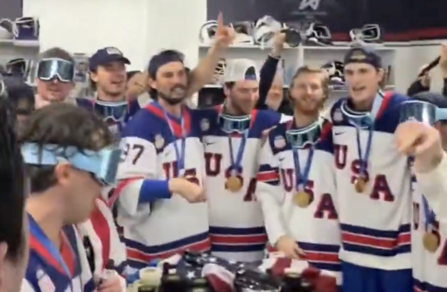 Team USA Celebrates With “Courtesy Of The Red, White And Blue” After ...