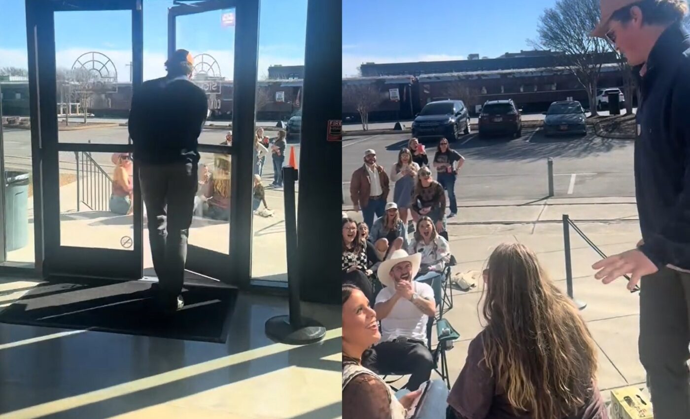 Zach Top Delivers A Case Of Coors To Fans Waiting For Doors To Open ...