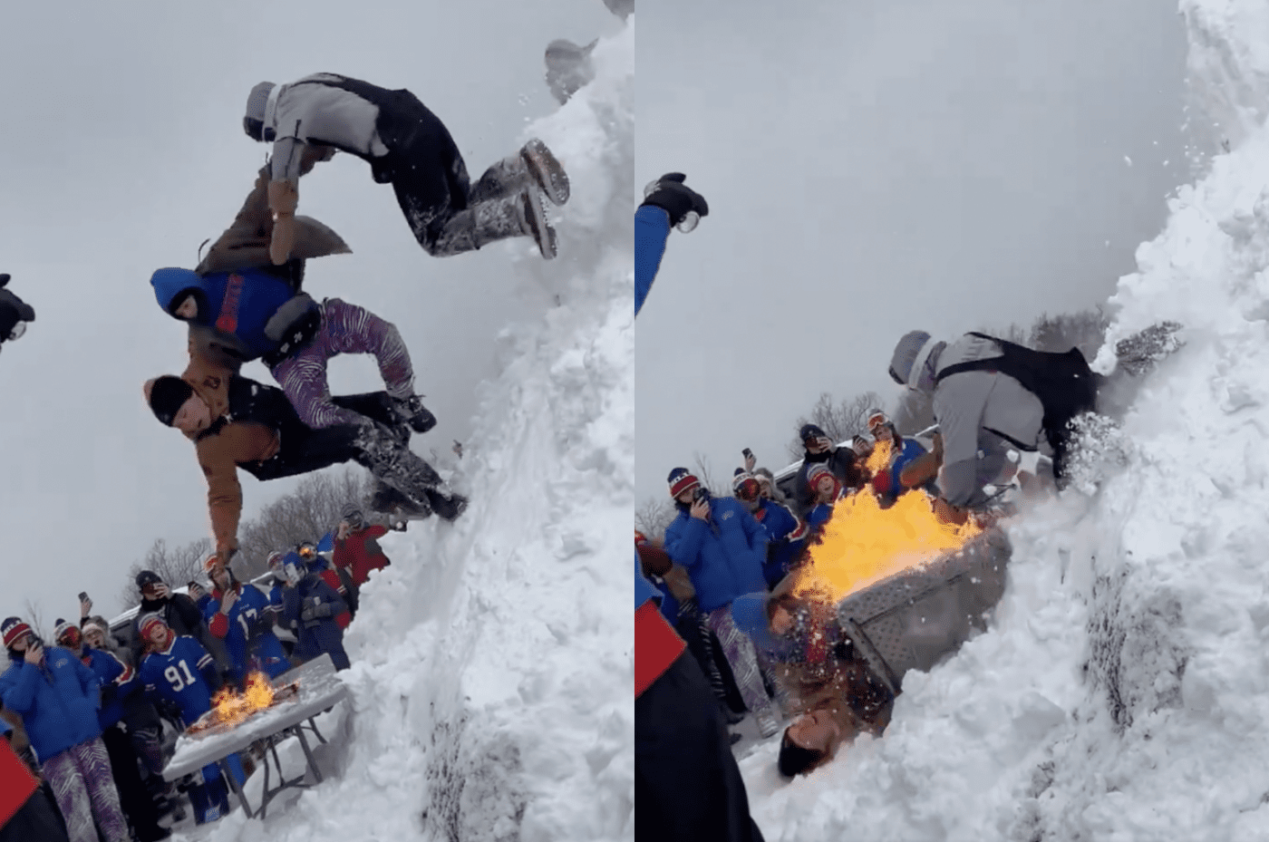 Buffalo Bills Fans Jump Through Flaming Table Ahead Of Game That Was ...