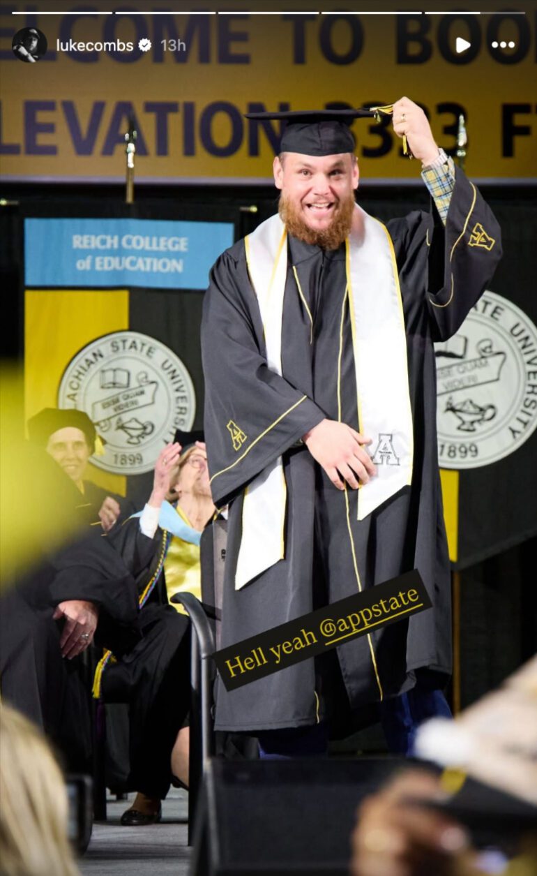 Luke Combs Receives Honorary Degree Of Music From Appalachian State ...