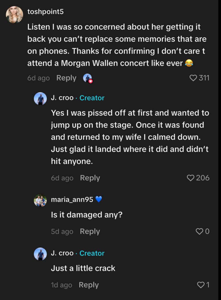 Husband Of Fan Who Had Phone Thrown By Morgan Wallen Says There Wasn’t ...